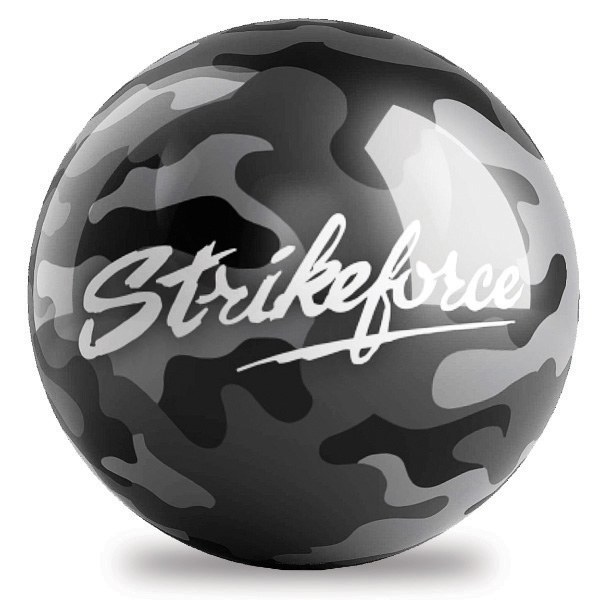 Strikeforce Grey Camo Spare regulation size plastic bowling ball